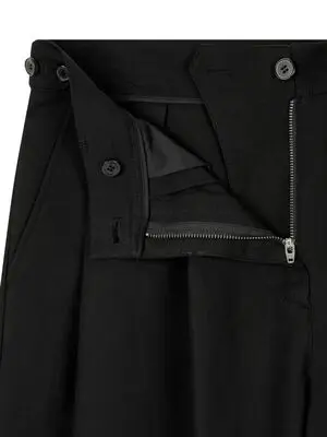 STUDIO TOMBOY Rear-pocket Trousers - Black