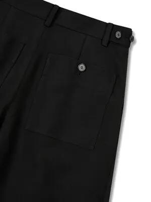 STUDIO TOMBOY Rear-pocket Trousers - Black