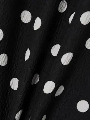 DIMA AYAD Polka-dot Textured-crepe Wide-leg Pants