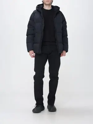 Stone Island Padded Hooded Nylon Jacket With Compass Logo