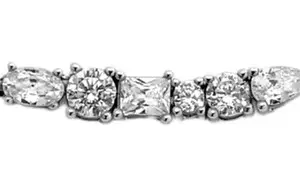 Lili Claspe Mavis Tennis Necklace - Silver