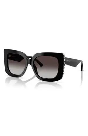 JIMMY CHOO 54mm Butterfly Sunglasses - Black