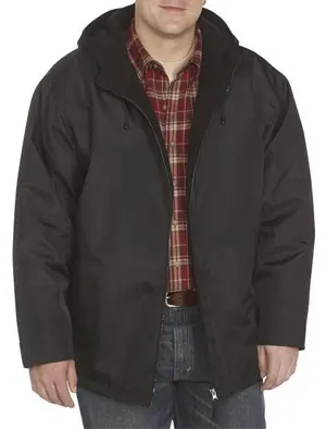 HARBOR BAY BY DXL Harbor Bay Big & Tall Quilt-lined Hooded Jacket