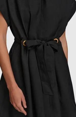 Donna Karan New York Linen-blend Shirtdress