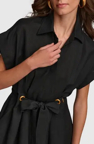Donna Karan New York Linen-blend Shirtdress
