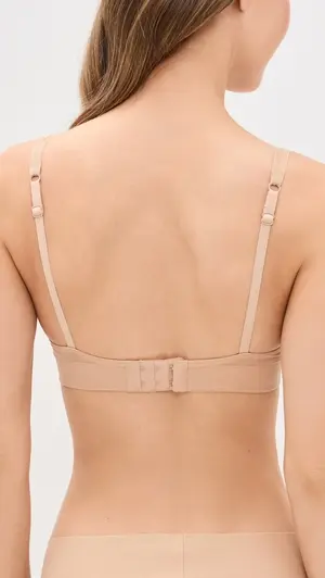 Commando Chich Mesh Plunge Underwire Bra - Beige
