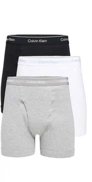 Calvin Klein Cotton Classic Boxer Briefs 3 Pack - Black/grey Heather/white