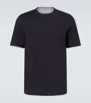 Brunello Cucinelli Cotton Jersey T-shirt - Blue