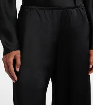 LESET Barb High-rise Wide-leg Pants - Black