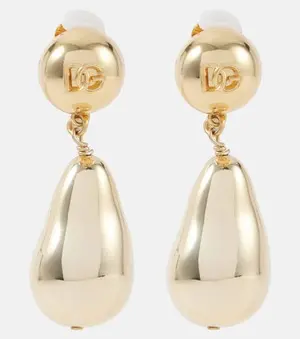 Dolce & Gabbana Pebble Pendant Clip-on Earrings - Gold
