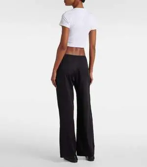 LESET Yoko Wide-leg Cotton Trousers - Black