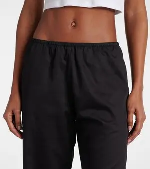 LESET Yoko Wide-leg Cotton Trousers - Black