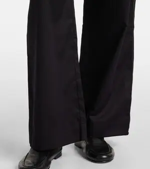 LESET Yoko Wide-leg Cotton Trousers - Black