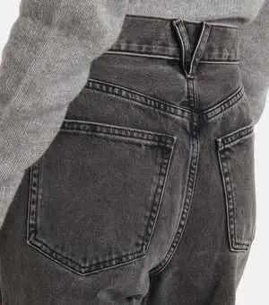 Veronica Beard Taylor High-rise Wide-leg Jeans - Black