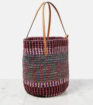 Valentino Garavani Vlogo Signature Large Straw Tote Bag - Multicoloured