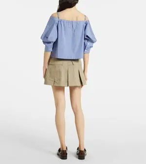 Sacai Striped Cotton Poplin Shirt - Blue