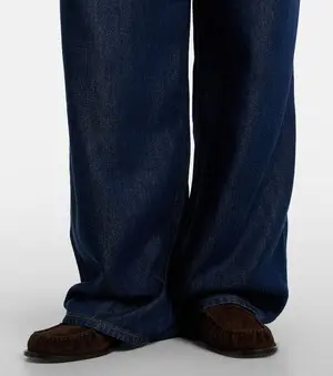 7 For All Mankind Denim Lustre Wide-leg Pants - Blue