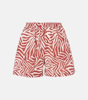 Brunello Cucinelli Cotton And Silk Shorts - Red