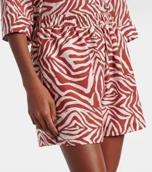 Brunello Cucinelli Cotton And Silk Shorts - Red
