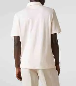 Brunello Cucinelli Cotton And Linen Polo Shirt - Beige