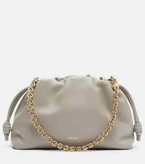 Loewe Flamenco Medium Leather Shoulder Bag - Grey