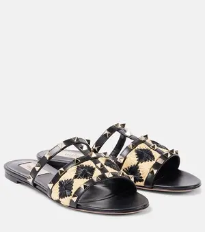 Valentino Garavani Valentino Garavani Rockstud Leather Sandals Black