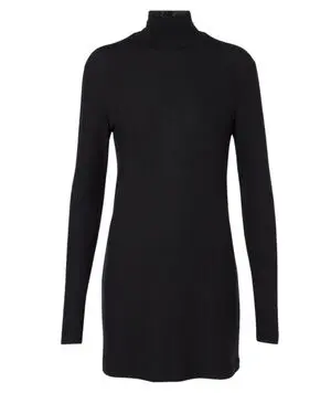 LESET Lauren Turtleneck Mini Dress - Black