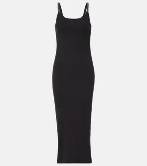 Brunello Cucinelli Monili Cotton-blend Jersey Midi Dress