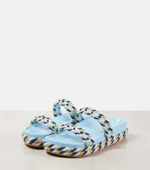 Valentino Garavani Rockstud Torchon Leather Sandals