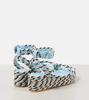 Valentino Garavani Rockstud Torchon Espadrille Sandals