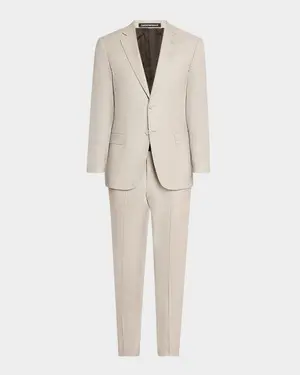 Emporio Armani Men & Apos;s Micro-dot Suit Medium Beige