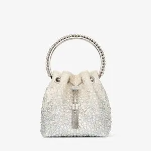 JIMMY CHOO Bon Bon Crystal-embellished Satin Bag