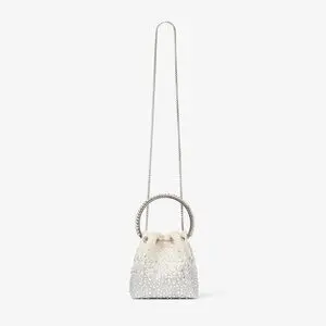 JIMMY CHOO Bon Bon Crystal-embellished Satin Bag