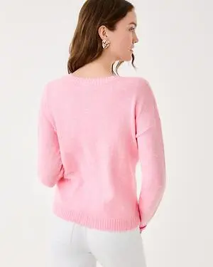 Lilly Pulitzer® Crewneck Pippy Sweater - Heathered Conch Shell Pink True Love Boucle