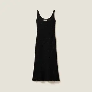 Miu Miu Lamé Bouclé Slip Dress