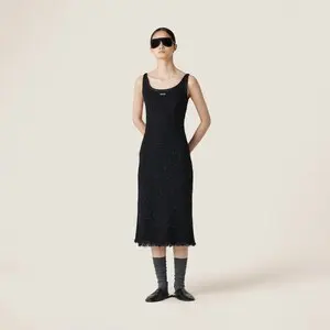 Miu Miu Lamé Bouclé Slip Dress