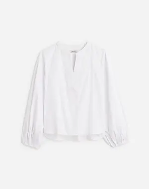 Madewell V-neck Long-sleeve Top - Eyelet White
