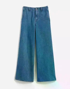 Madewell Petite Wide Sweep Denim Trousers