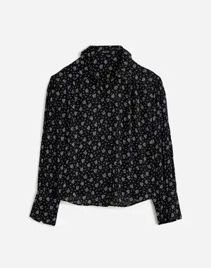Madewell Floral Long-sleeve Button-front Top