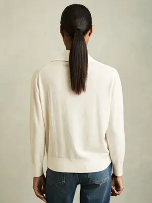 REISS Nina Wool Cricket Jumper - Ivory