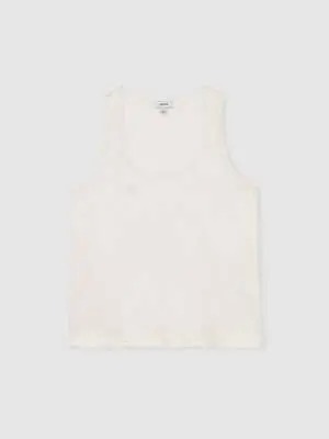 REISS Ruby Silk-front Cami Top - White
