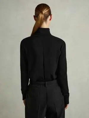 REISS Macy Merino Wool Roll Neck Jumper