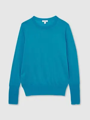 REISS Fine-knit Crew-neck Jumper With Cashmere