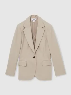 REISS Brittany Single-breasted Textured Suit Jacket