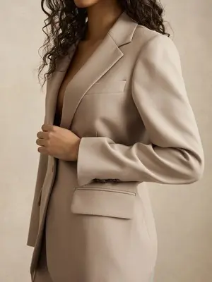 REISS Brittany Single-breasted Textured Suit Jacket