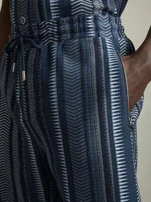 REISS River Aztec-stripe Drawstring Shorts