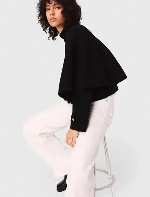 Maje Layered Cape-effect Cardigan
