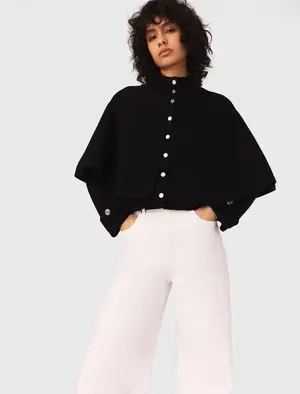 Maje Layered Cape-effect Cardigan