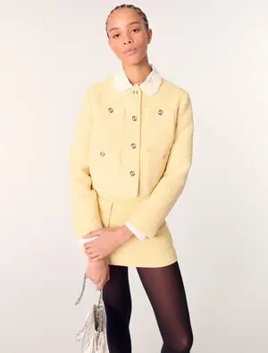Maje Short Tweed Lurex Jacket