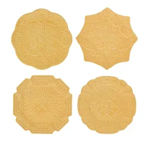 JULISKA Jardins Du Monde Dessert/salad Plate, Set Of 4 - Daffodil